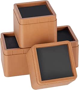 Amazon.com: BTSD-home Adjustable Heavy Duty Bed Risers 3 Inch Stackable ...