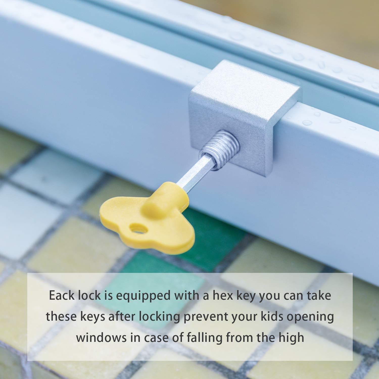 3Pieces Sliding Wndow Locks Adjustable Security Door Frame Stopper ...