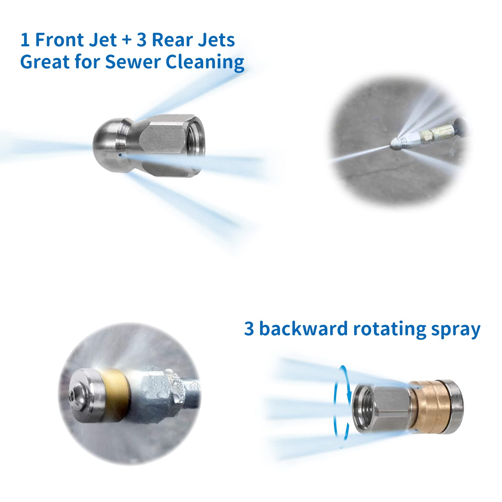 Mua Sewer Jetter Kit for Pressure Washer，50FT Clog Hog Drain Cleaner ...