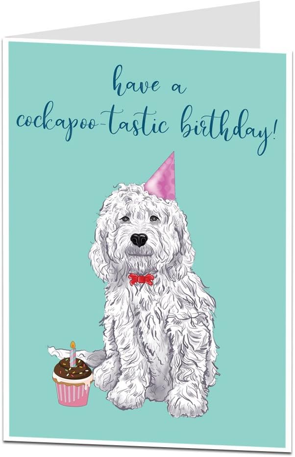 Cockapoo Dog Birthday Card – BigaMart