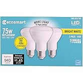 EcoSmart 75-Watt Equivalent BR40 Dimmable Energy Star LED Light Bulb ...