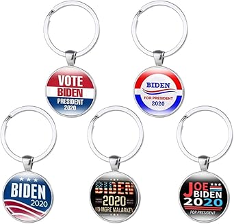 Amosfun 5Pcs 2020 Joe Biden Keychain Keep America Great President Key ...