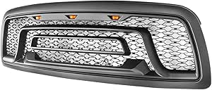 Amazon.com: IKON MOTORSPORTS, Grille Compatible With 2009-2012 Dodge ...
