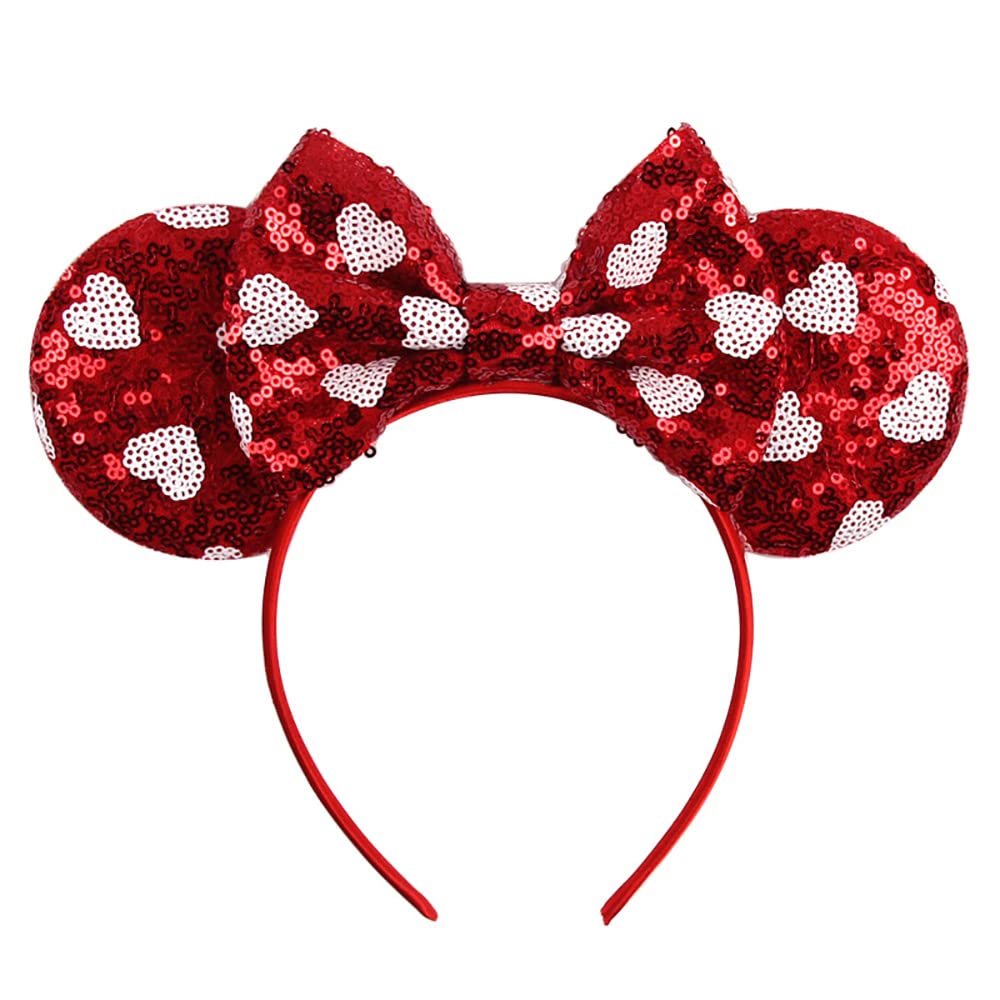 Foeran Mouse Ears Headbands Shiny Bows Mouse Ears Glitter Party ...