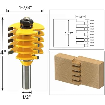 Freud 99-039 Variable Height Finger Joint Router Bit with 1/2-Inch ...