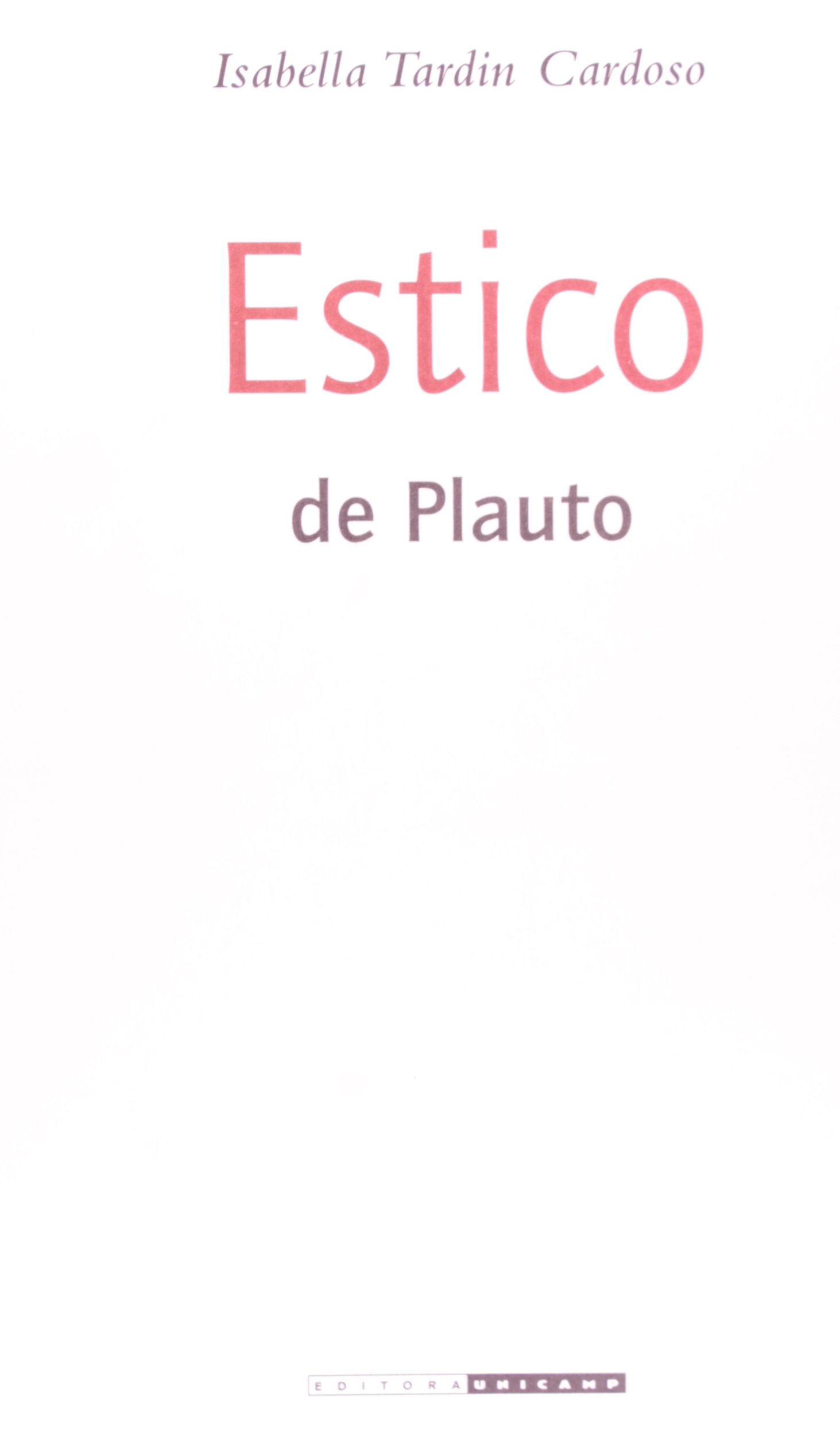 Estico de Plauto PDF Isabella Tardin Cardoso