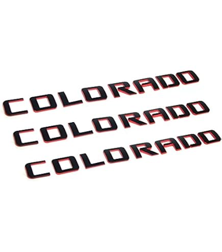 Chevrolet Colorado Doors Tailgate Nameplate Logo Decal Emblem ZR2 Red Black