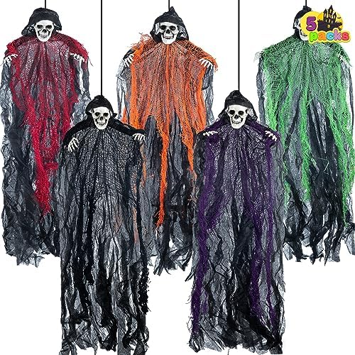 JOYIN 27.6” Halloween Hanging Grim Reapers (5 Pack), Halloween Hanging ...