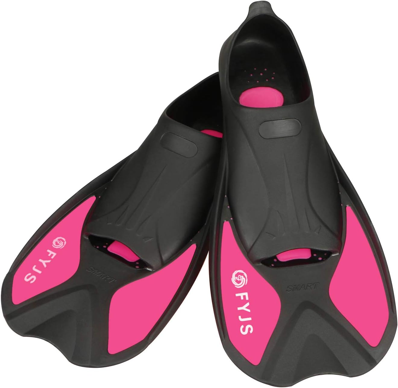 F FYJS Short Swim Fins,Travel Size Diving Flippers with Mesh Carrying ...