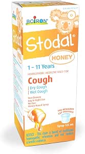 Boiron Stodal Children's Honey Syrup, 125ml, Homeopathic Medicine for ...