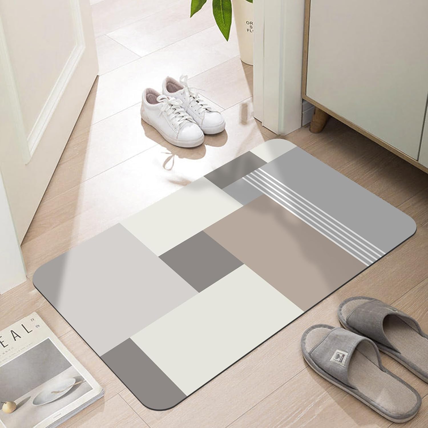 LYGLIGH Thin Door Mats for Inside Entry, 1/10 Inch Ultra Thin Door Mat ...