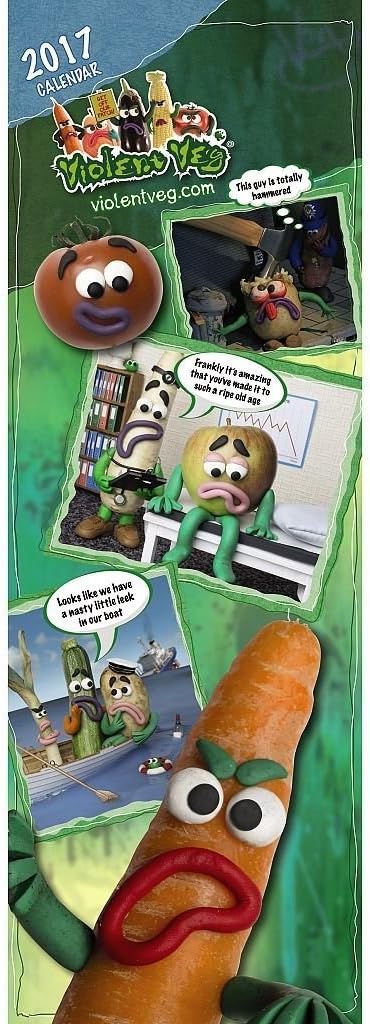 Violent Veg Slim Hanging Calendar 2017 NEW - Humorous Gift by Violent ...