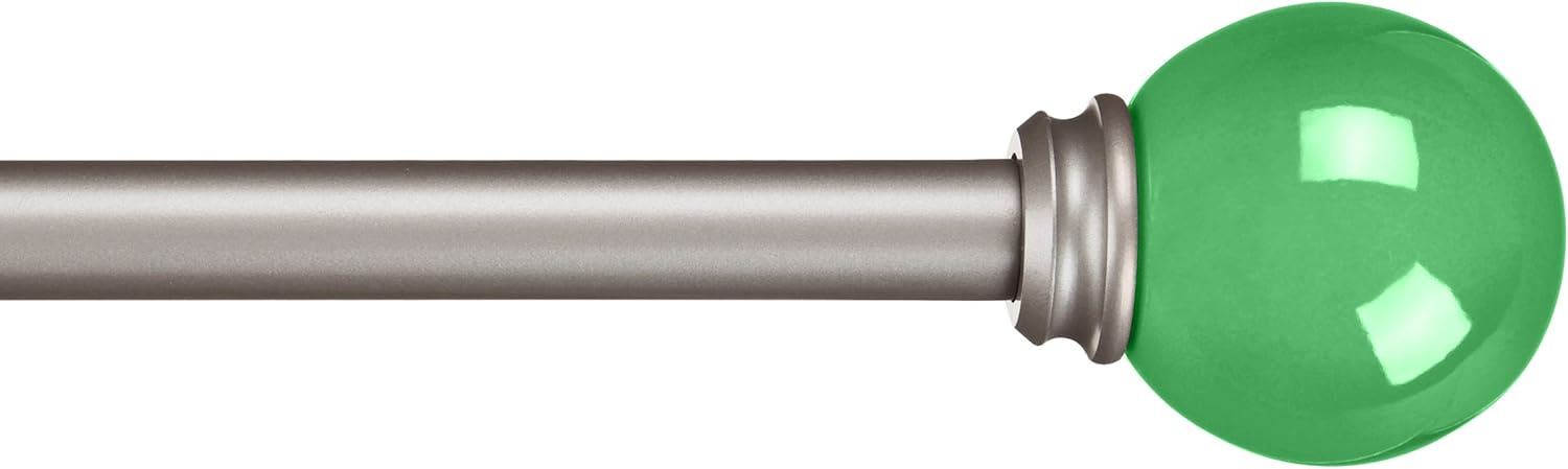 AmazonBasics Decorative 1,6 cm Curtain Rod with Round Finials - 218 cm ...