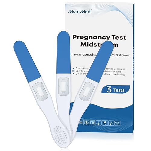 MOMMED Pregnancy Test Midstream Sticks, 3 X Individually Wrapped Home ...