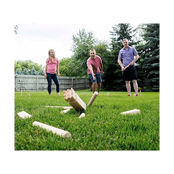 Yard Games Kubb Premium Size Outdoor Tossing Game with Carrying Case, Instructions, and Boundary ...