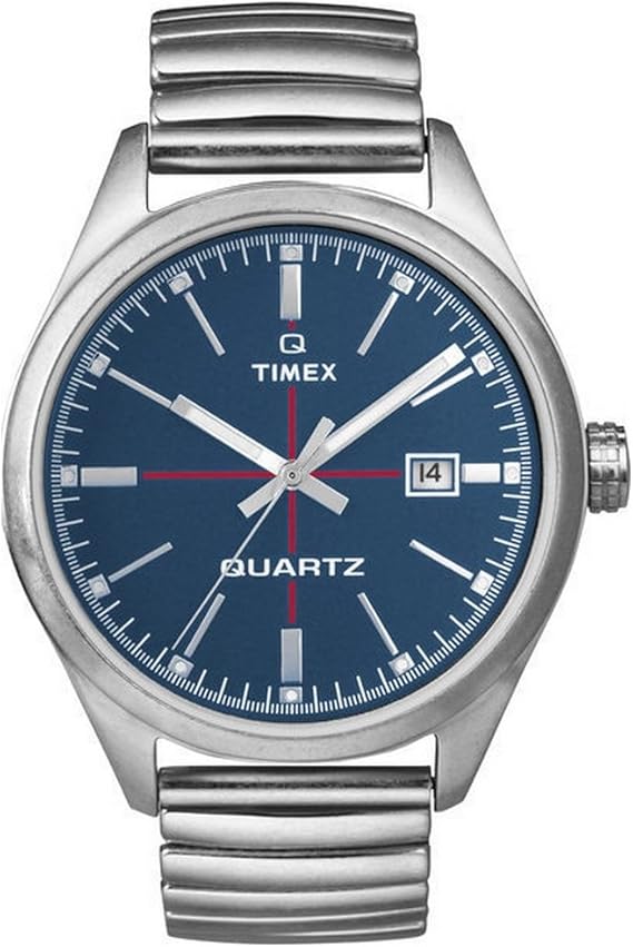 Timex Original 1970s Men's Watch T2N404ZB with 1970S Blue Dial Silver ...