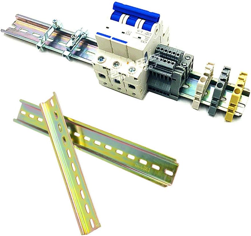 YUE Qin 3pcs DIN Mounting Rail 35mm Width Slotted Design Steel Rail DIN ...