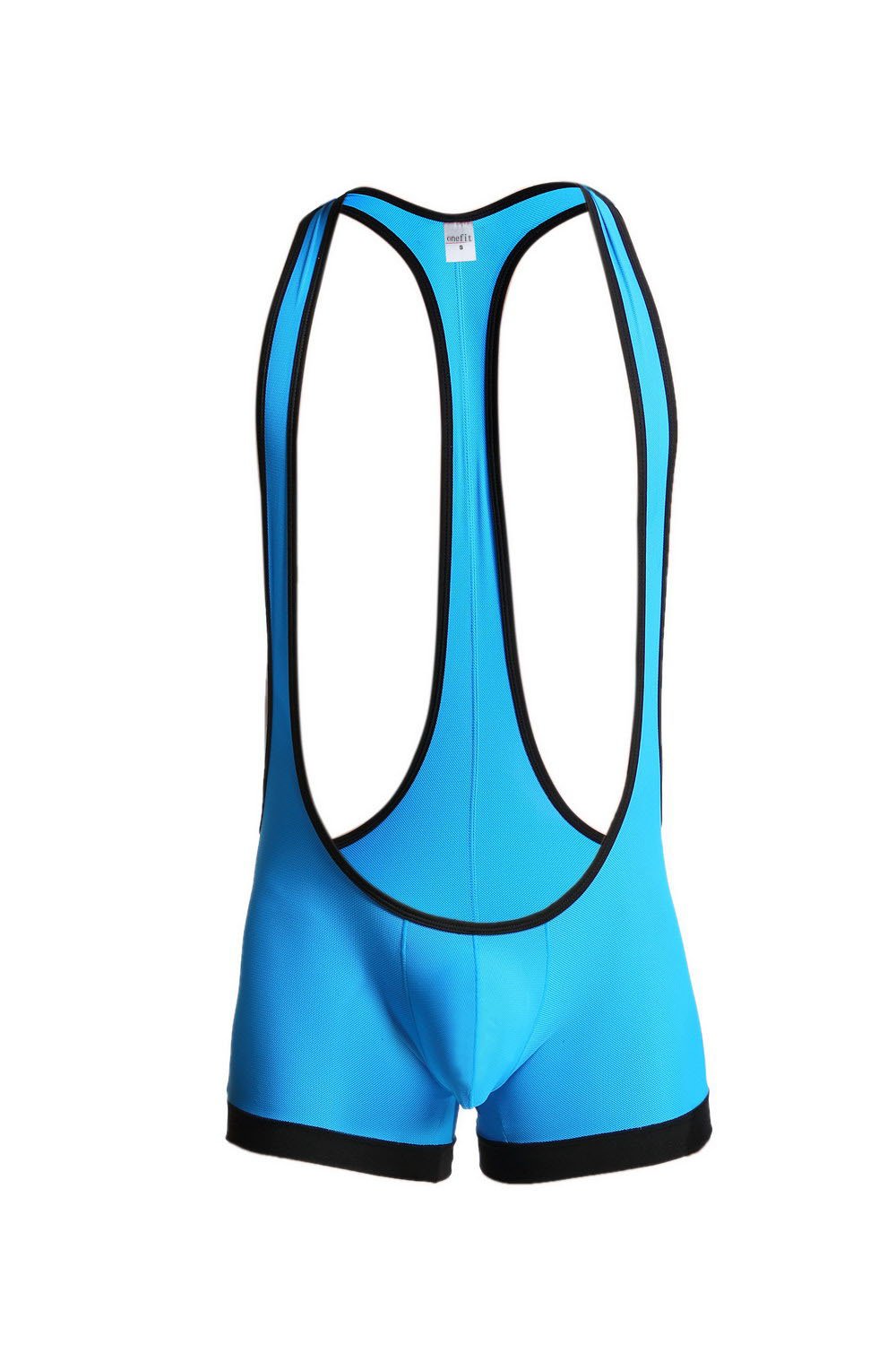ONEFIT Mens Mankini Bodysuit Wrestling Jockstrap Singlet Blue Small on ...