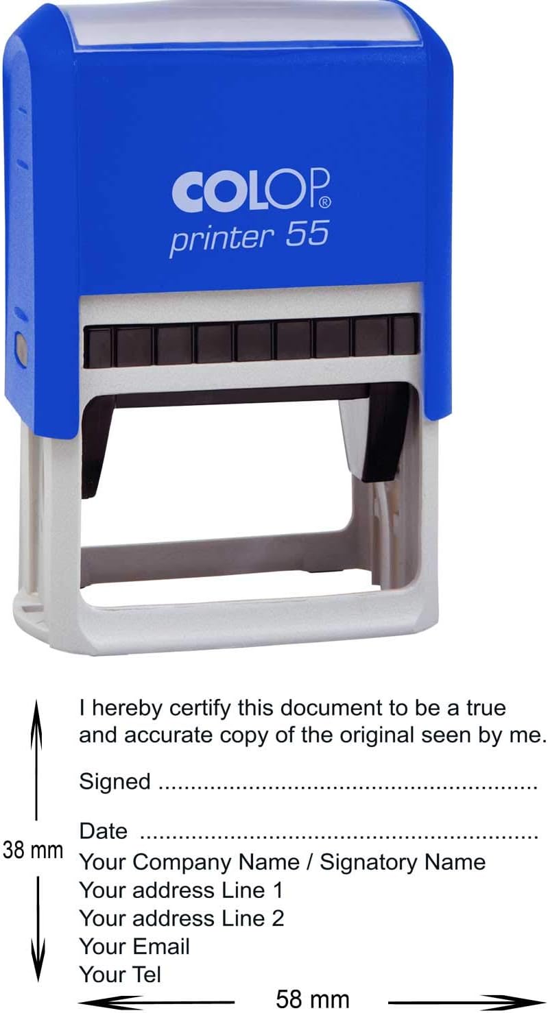 Certified True Copy Stamp Custom Made with Your Company/Name/Address ...