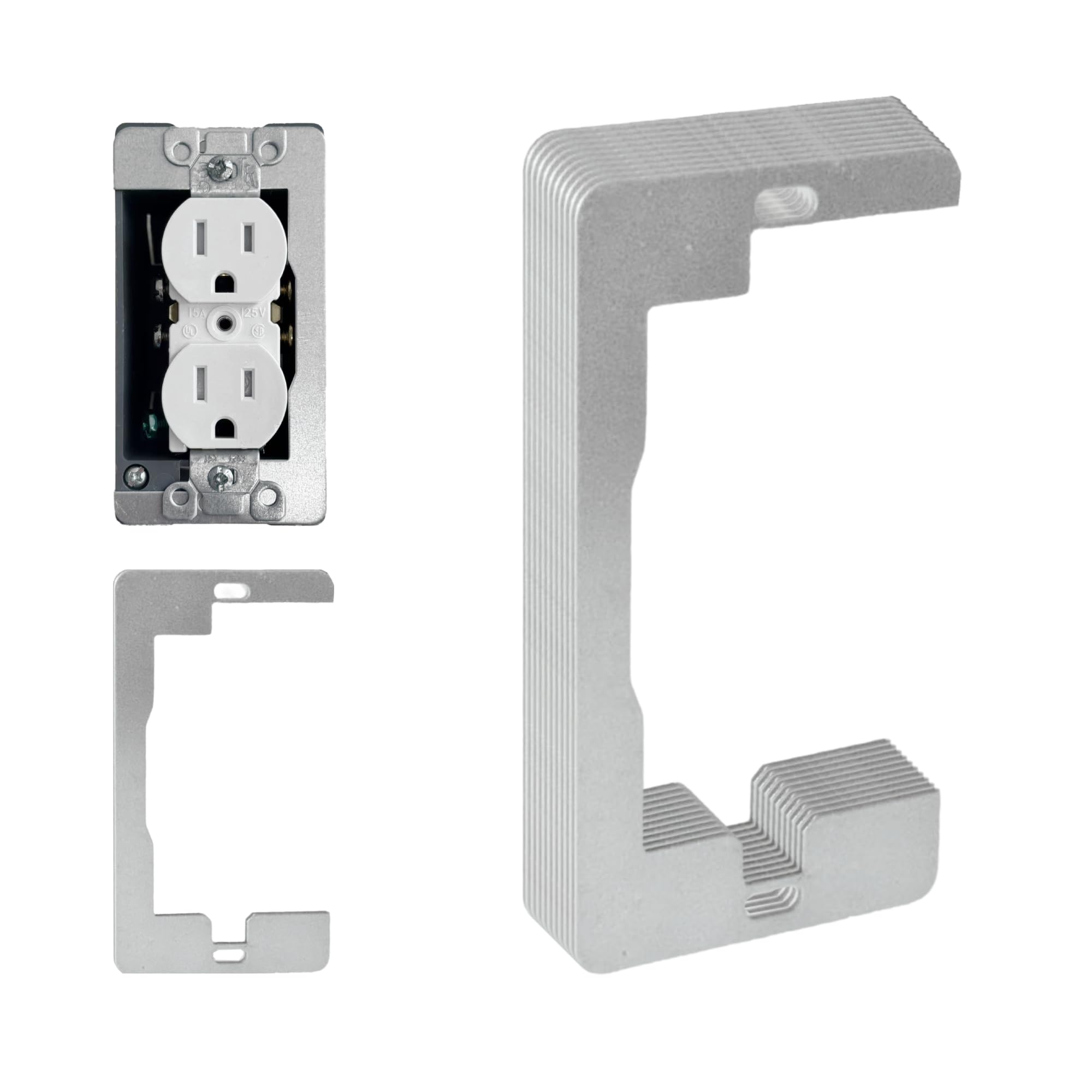 OKAWYC Wall Plate Spacer, 10-Pack Metal Flush Fit Leveling Plates ...