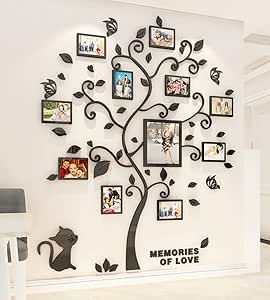 Amazon.com: 3D Tree Wall Stickers - DIY Photo Frame Tree Wall Decal ...