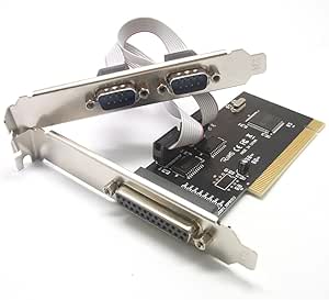 Amazon.com: SIENOC 2xDB9 RS232 9 Pin Serial + 1x DB25 Parallel Port LPT1 Printer Combo PCI Card ...