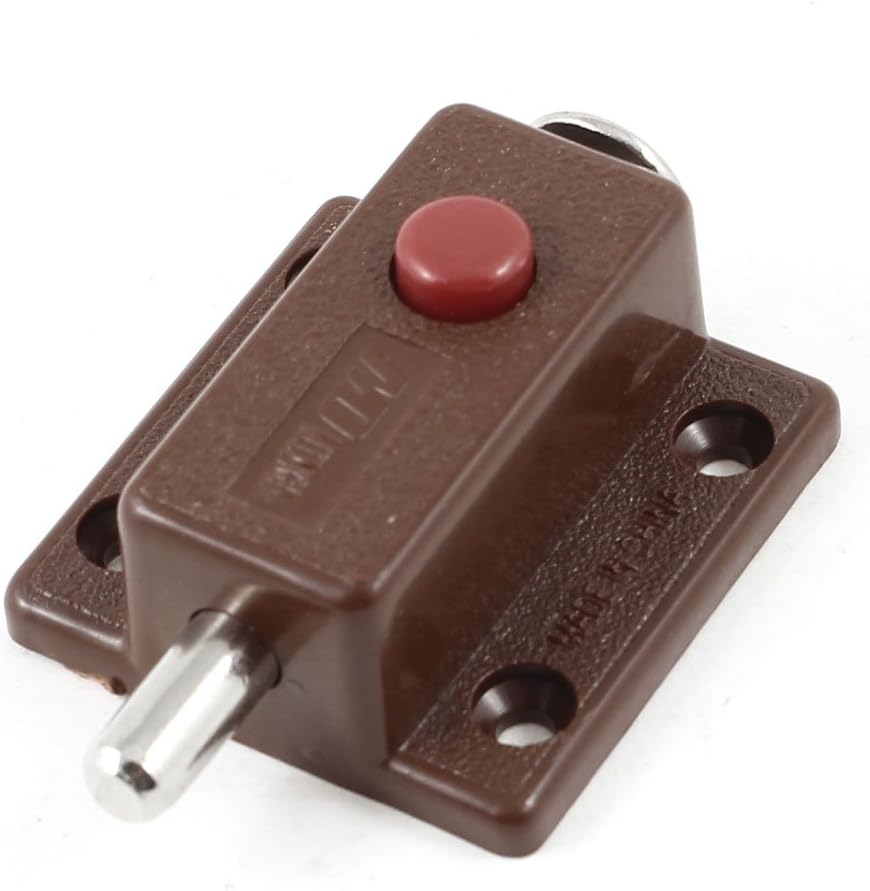 Brown Shell Press Button Spring Loaded Automatic Door Bolt 2.2″ Long ...