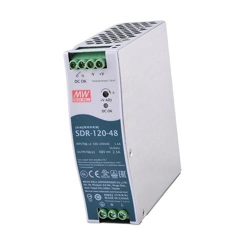 Mean Well SDR-120-48 AC to DC DIN-Rail Power Supply with PFC Function ...