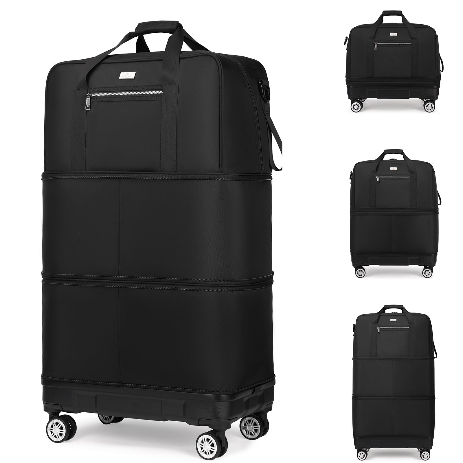 SOBIY Large Expandable Foldable Luggage Collapsible Suitcases Rolling ...