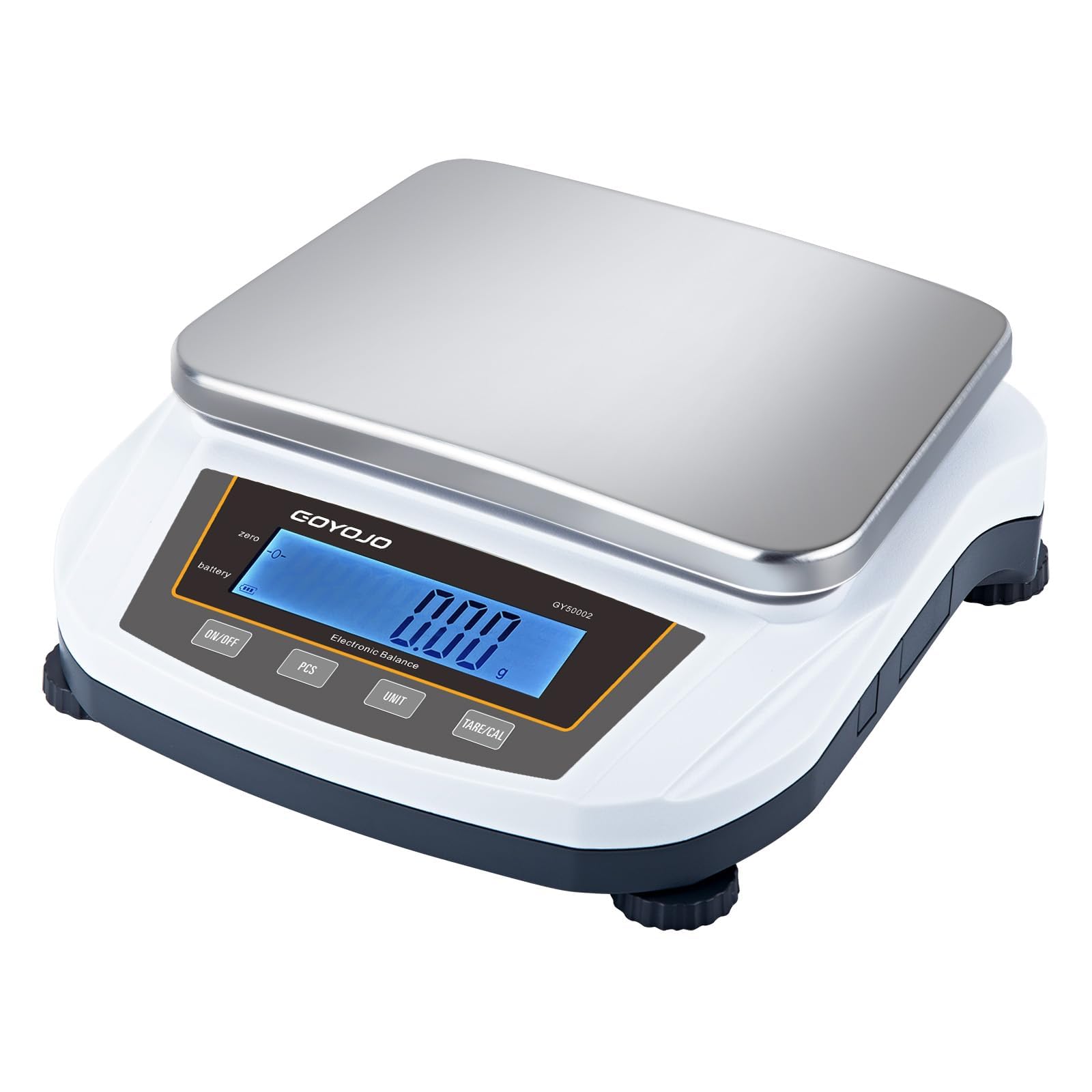 GOYOJO Digital Analytical Balance and Lab Scale, 5000g Capacity, 0.01g Precision, Stainless ...
