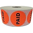 Paid Thank You Labels 1 25x2 Inch Bright Red Self | Desertcart Aruba