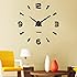 Vangold Modern Mute DIY Frameless Large Wall Clock 3D Mirror Sticker Metal Big Watches Home ...