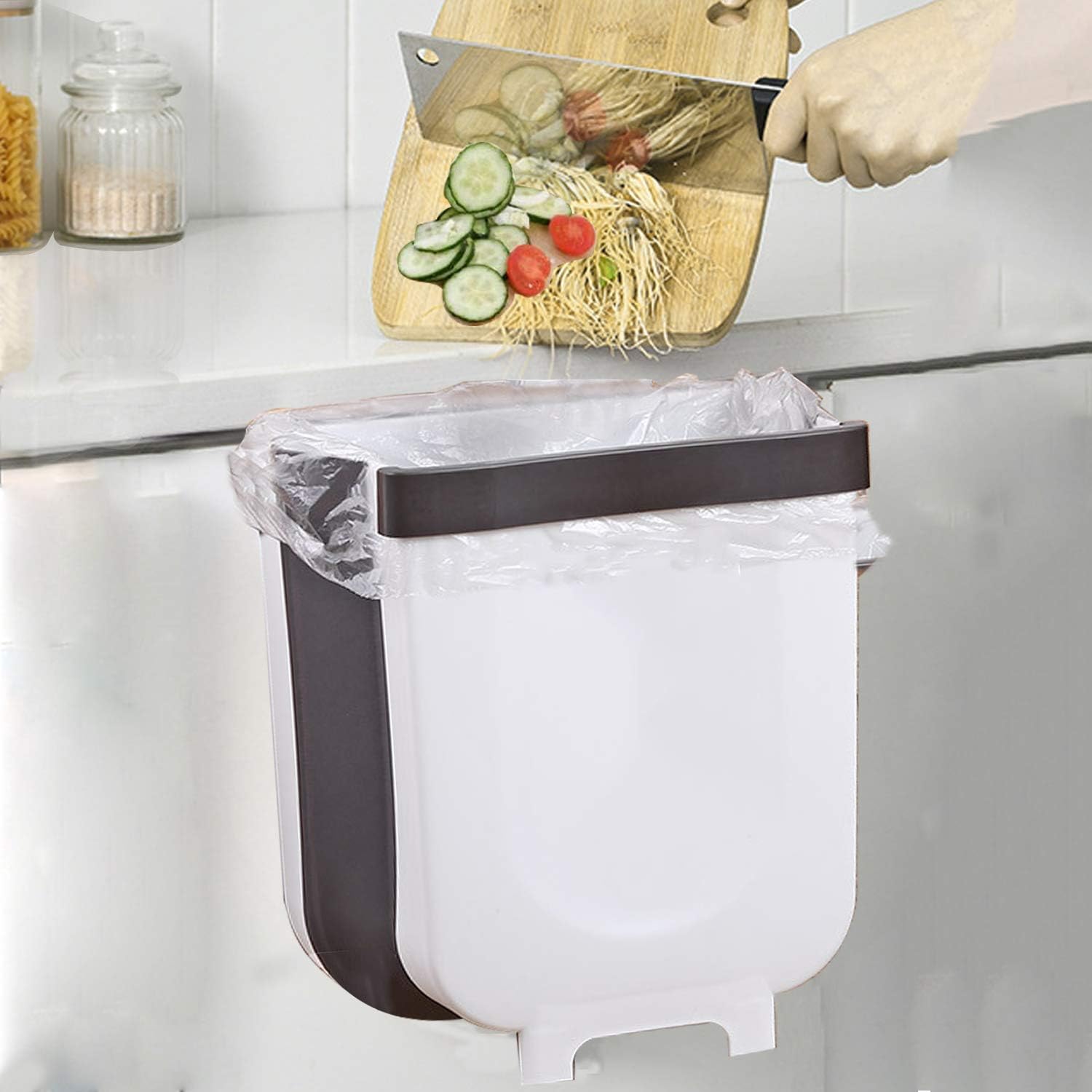 Cubos de Basura Plegable Colgando,Bote de Basura Colgante Basurero ...