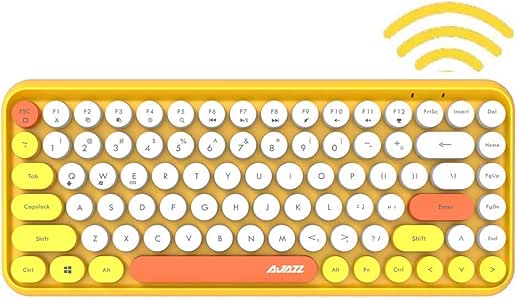 Amazon.com: FELiCON Wireless Bluetooth Keyboard Mini Portable 84-Key ...