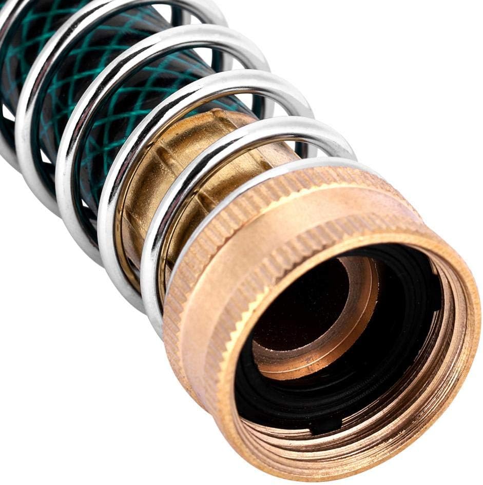 Garden Faucet Extension Hose Connector Spring Coil Kink Protector Brass ...