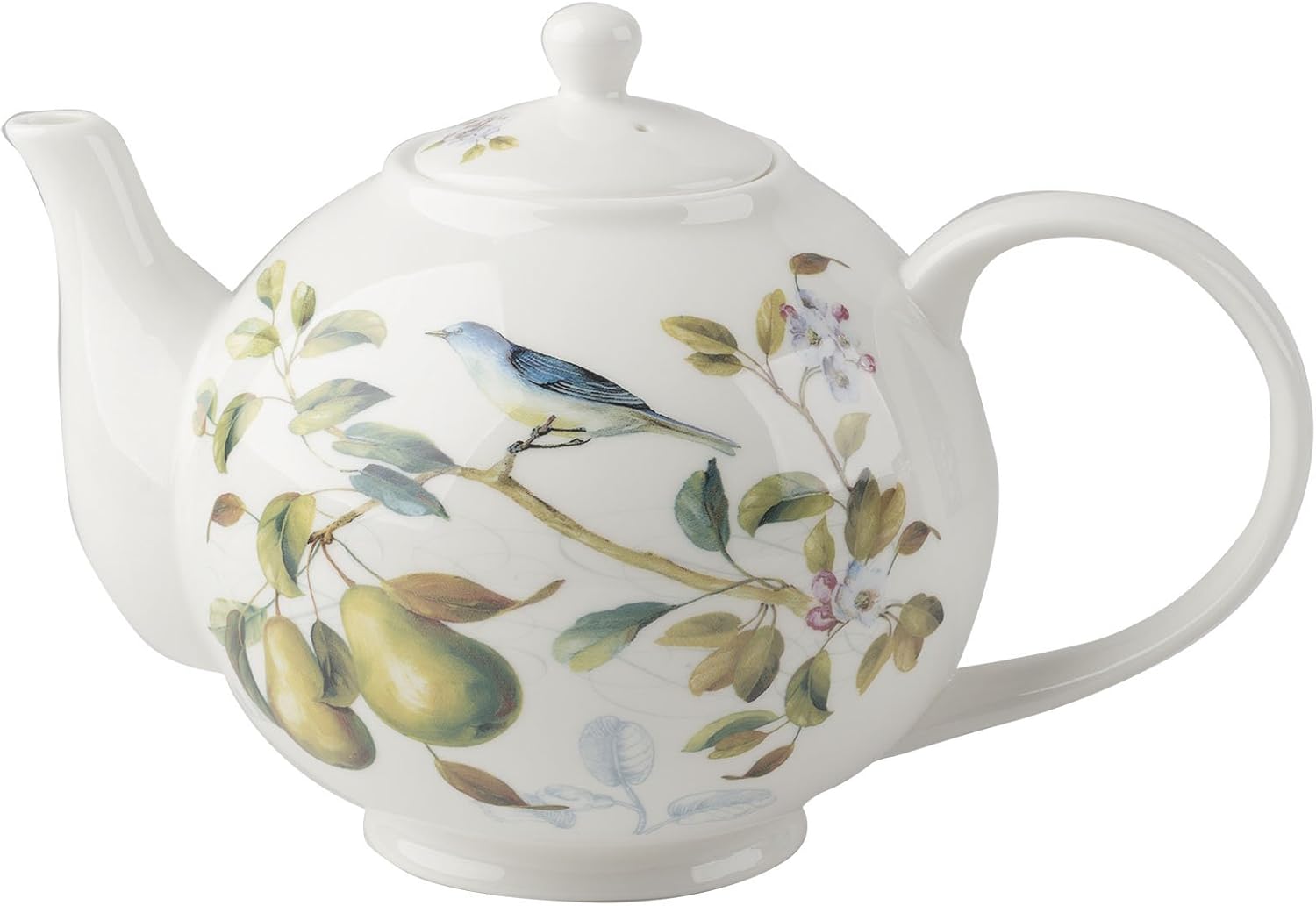 The English Table "Spring Fruits" Large Fine Bone China Teapot, 1.2 L ...