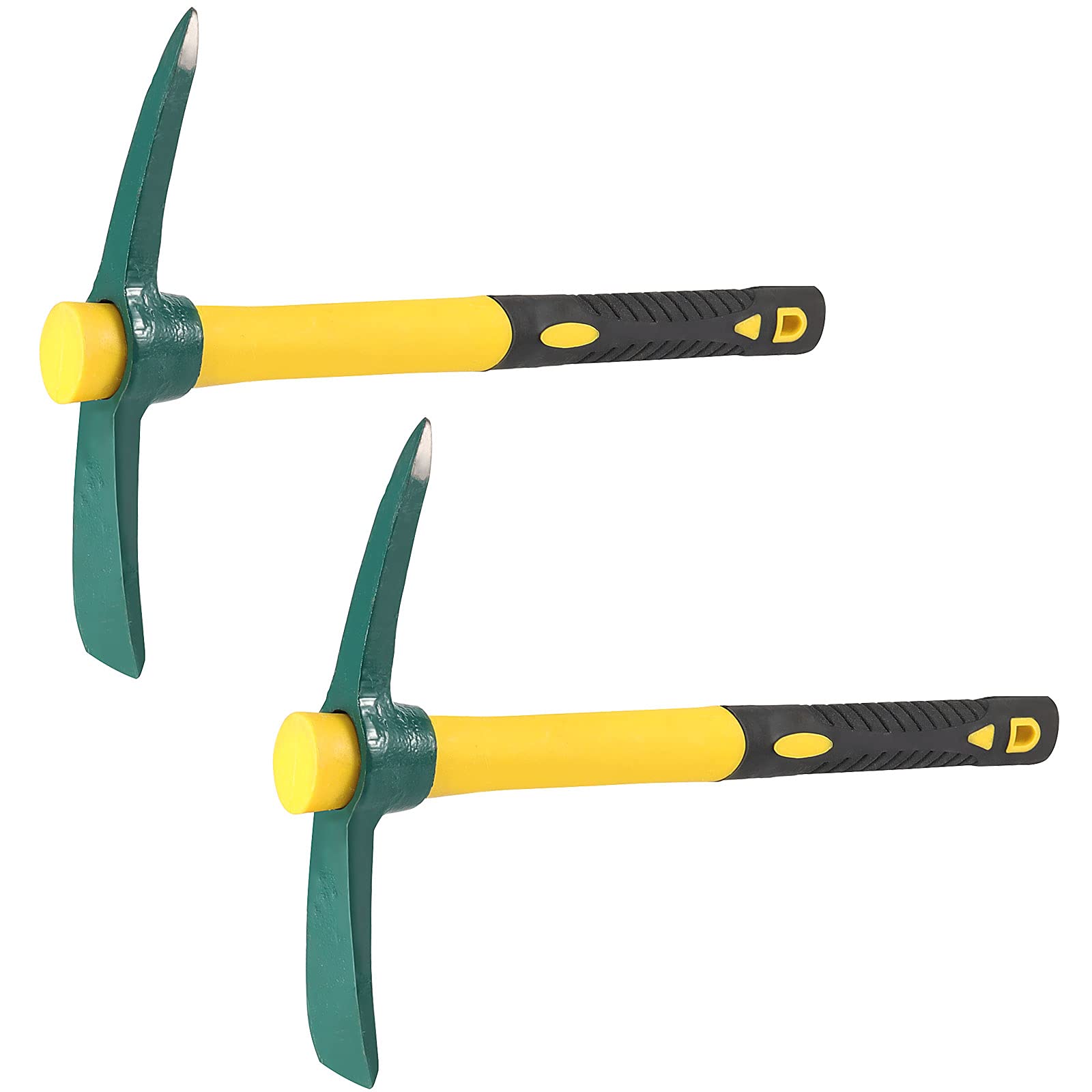 ZOENHOU 2 PCS 15 x 10 Inch Garden Pick, Heavy Duty Cutter Mattock Hoe ...