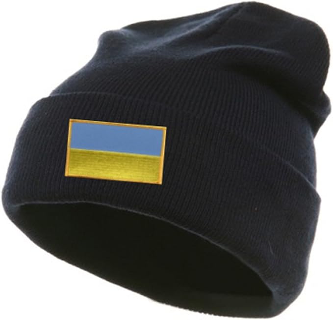 Amazon.com: Ukraine Flag Country Embroidery Embroided Cap Hat Beanie ...