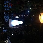 Solalux Set of 3 Solar Outdoor Garden Hanging Tree Cornet Cone LED ...