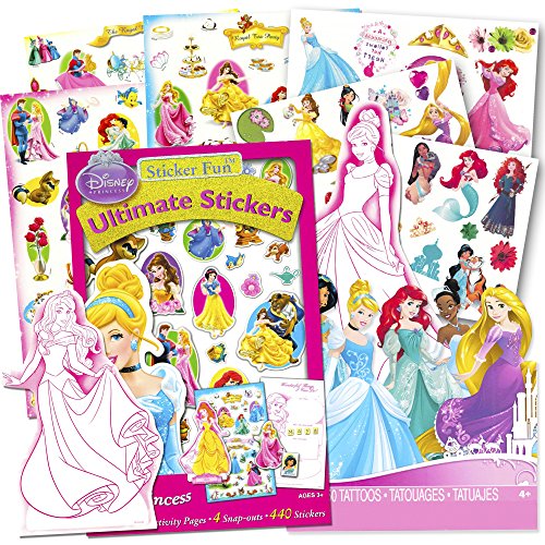 Disney Princess Stickers and Tattoos Party Favor Pack - Over 400 ...