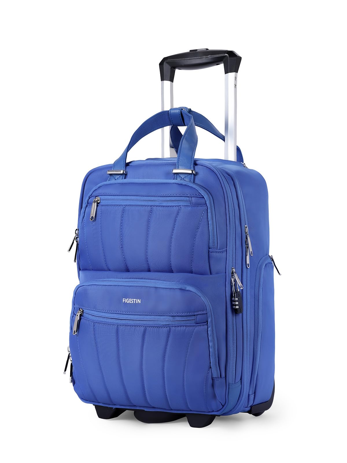 FIGESTIN Underseat Carry On Luggage with Wheels, 16-inch Softside ...