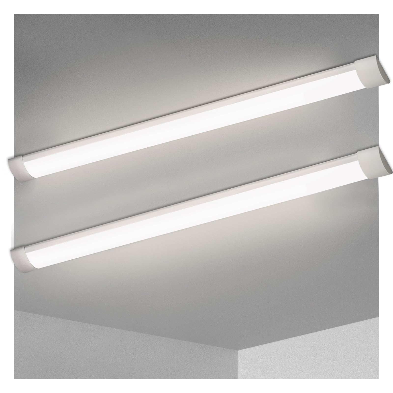 KILIPOL 5FT LED Batten Light, Ceiling Surface Mounted Slim LED Tube ...