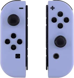 Amazon.com: eXtremeRate Soft Touch Grip Light Violet Joycon Handheld ...
