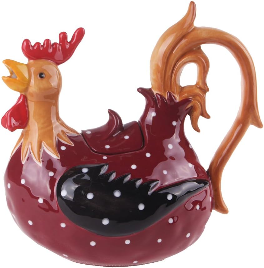 Blue Sky Ceramic Rooster Teapot, 8 x 5.5 x 7.5: Amazon.ca: Home & Kitchen