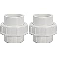 Amazon.com: 1-1/2" PVC Union Coupling Pipe Fitting PVC Adapter Schedule 40, EPDM O-Ring, 1-1/2 ...
