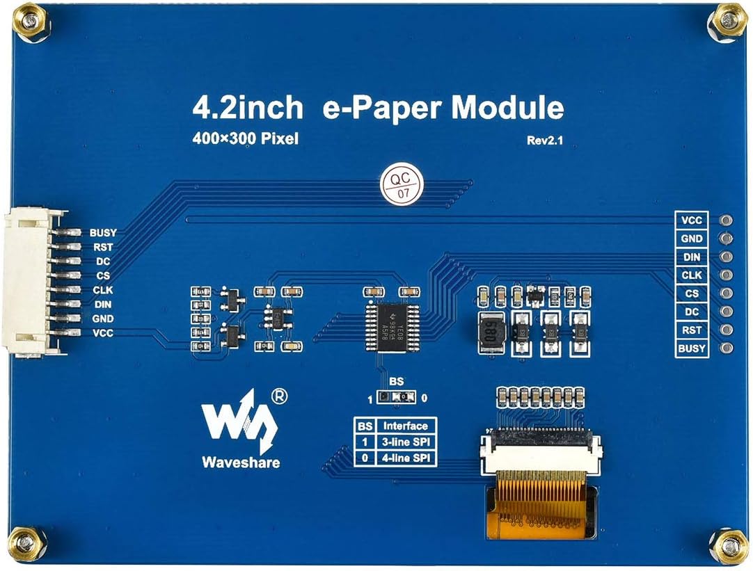 Waveshare 4.2 Inch E-Paper Display Module Kit 400 x 300 Resolution 3.3v ...