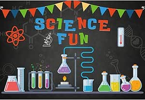 Amazon.com : Baocicco 5x3ft Science Fun Backdrop Beaker Measuring Cups ...