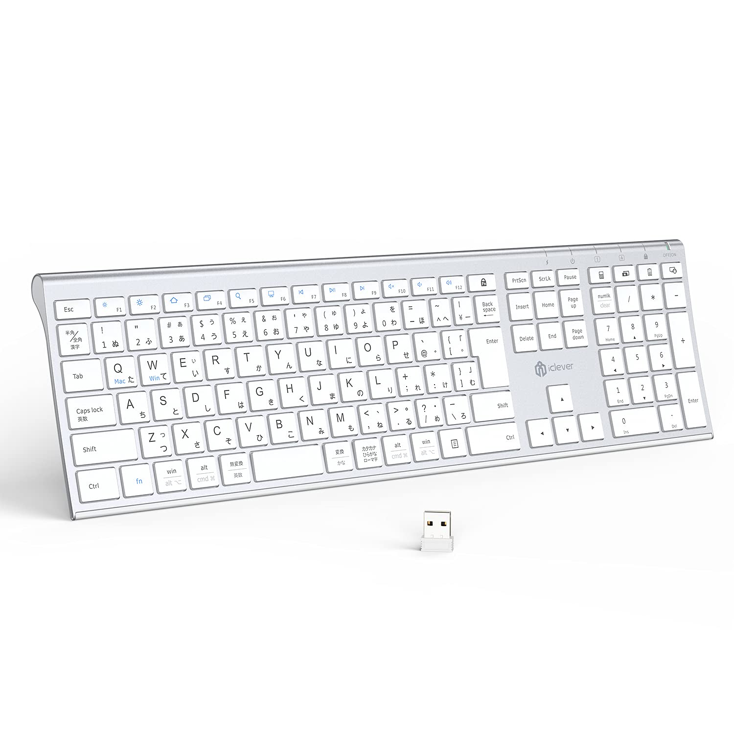 Mua iClever GKJ35S Wireless Keyboard, Wireless, 2.4 G, Japanese JIS Arrangement, Thin, Type-c ...