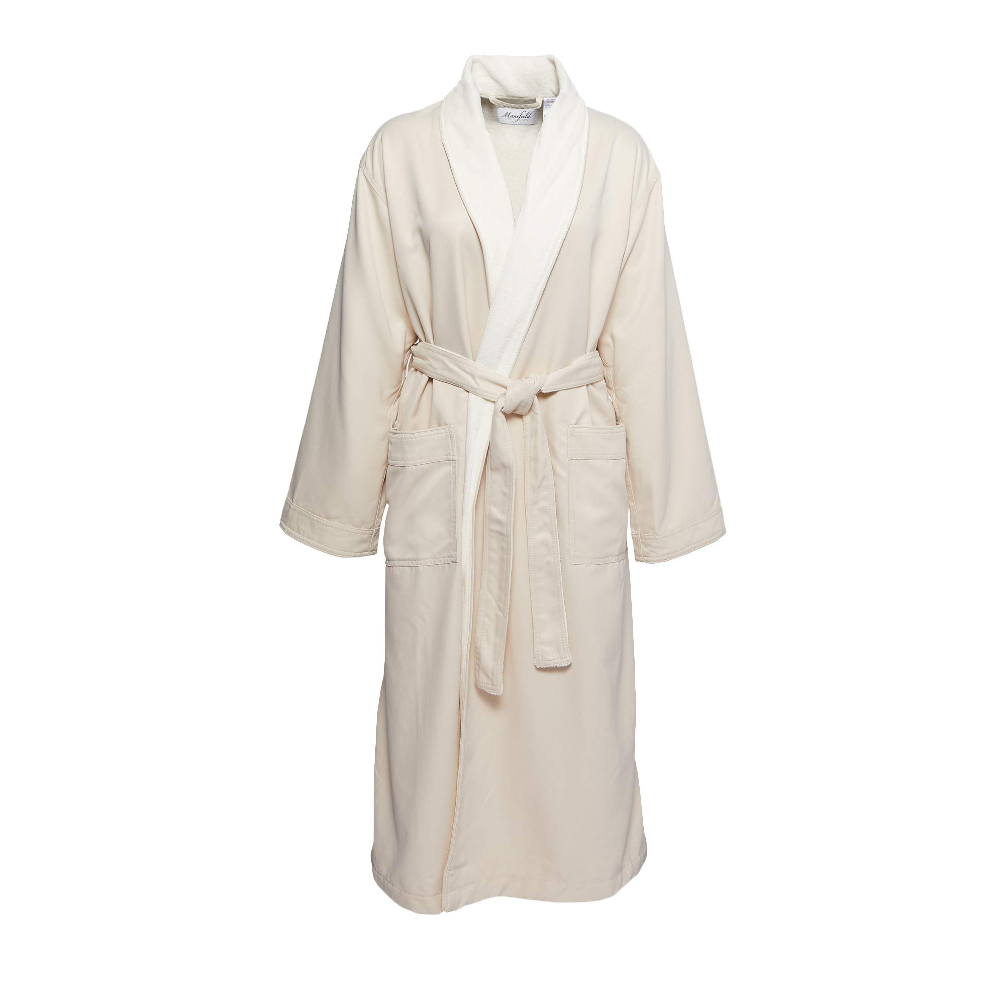 Mansfield, Unisex Microfiber Terry Lined Shawl Collar Spa Bath Robe ...