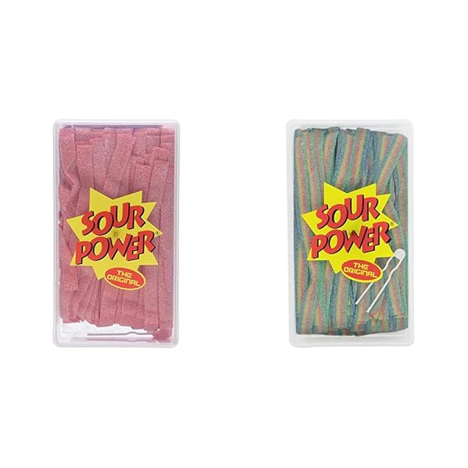 Amazon.com : SOUR POWER Strawberry Belts, 42.3 Ounce & Sour Power ...